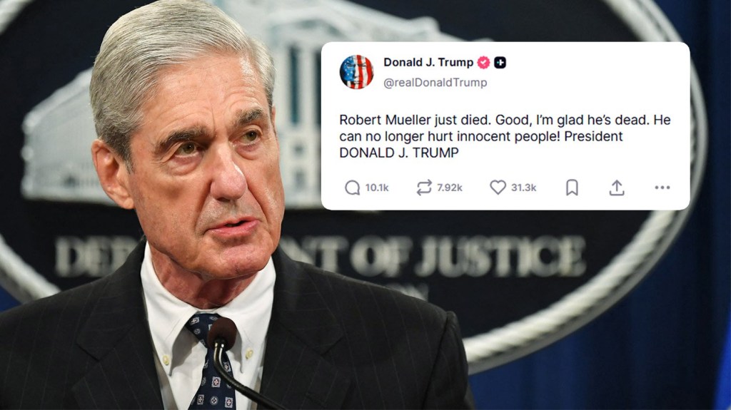 Trump says 'I'm glad he's dead' after ex-FBI chief Robert Mueller dies