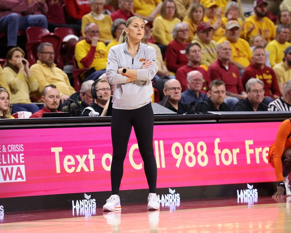 Oklahoma State women's basketball coach Jacie Hoyt, in photos