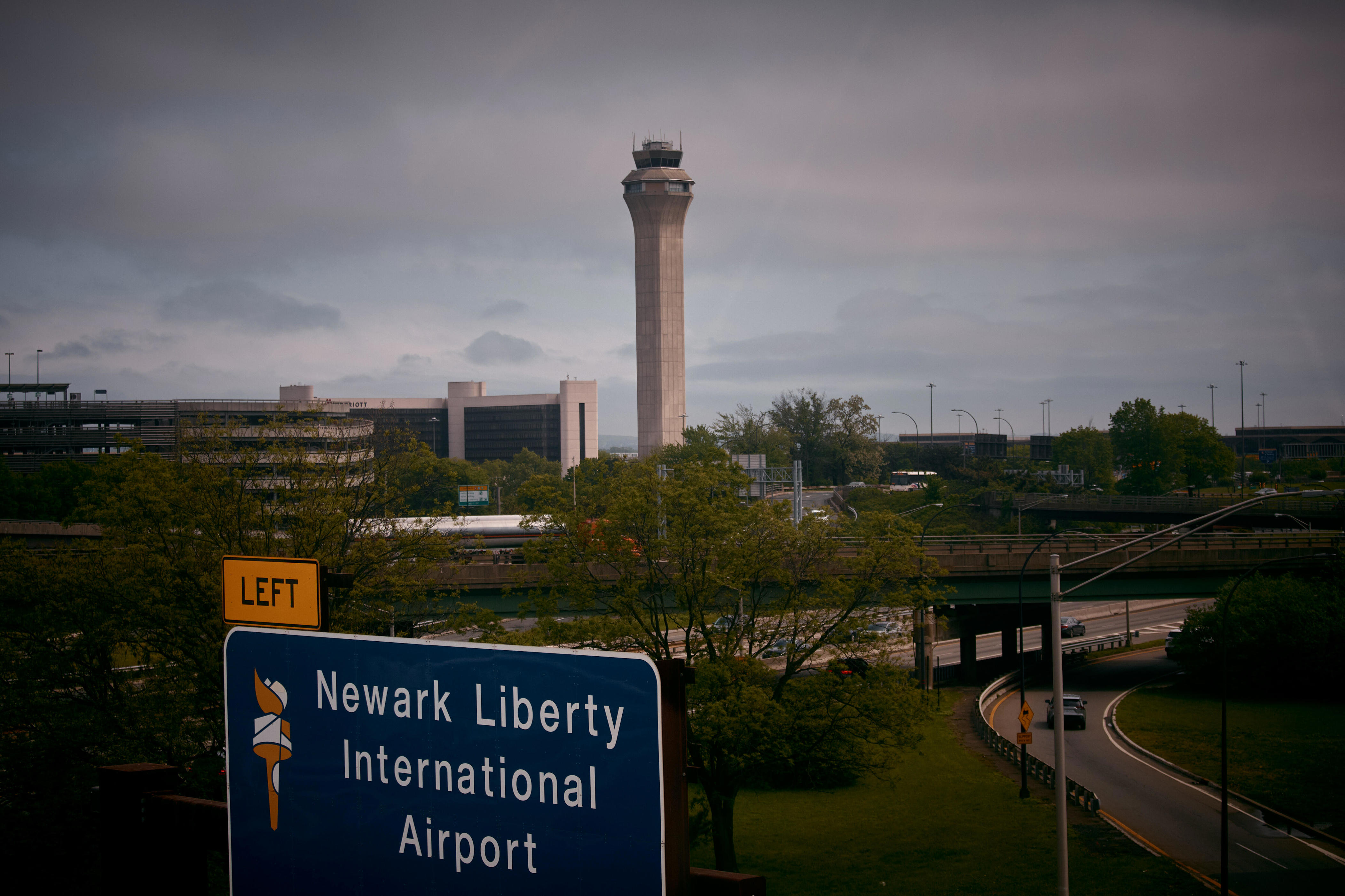 Air traffic control tower evacuated at Newark Airport due to burning smell