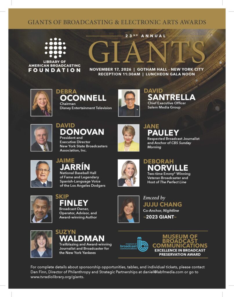 LABF unveils 2026 giants of broadcasting honorees
