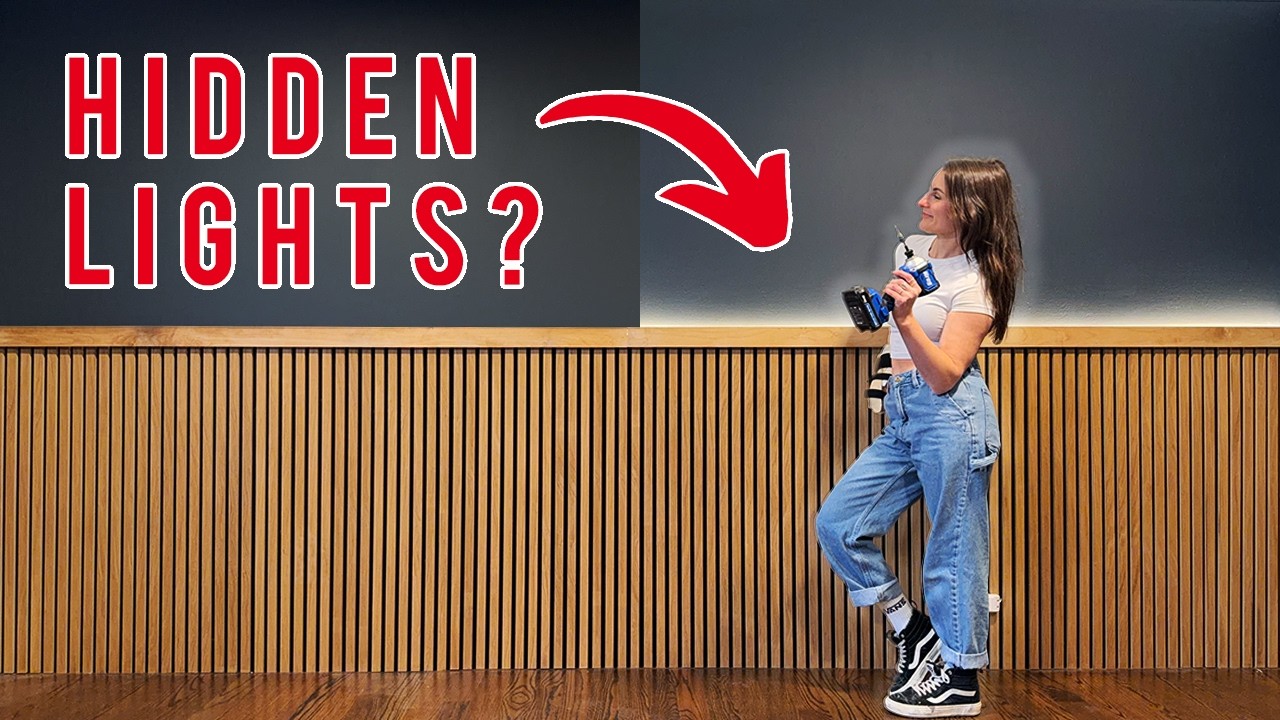 Easy DIY accent wall (with lights)!