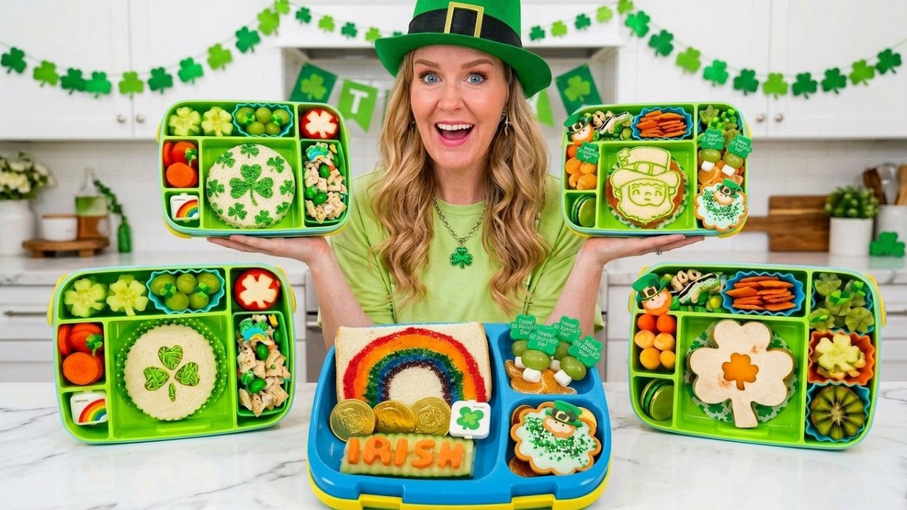 I packed fun St. Patrick's Day lunches! 🍀
