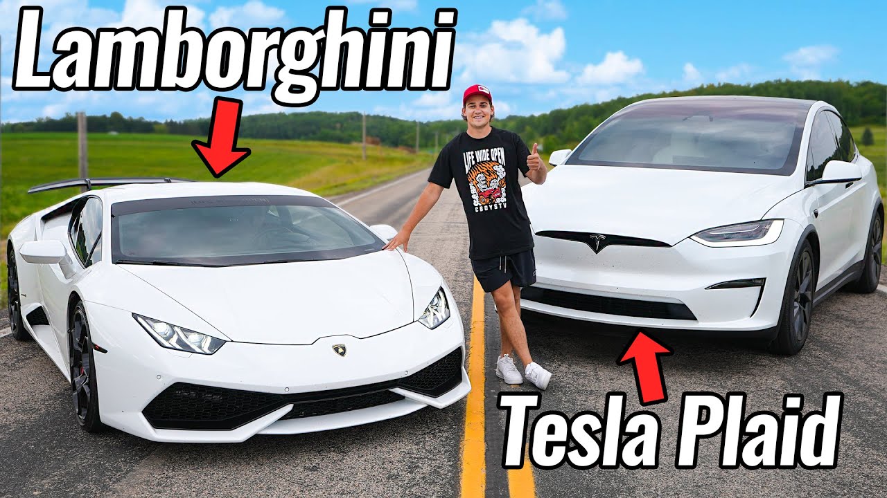 Lamborghini gets embarrassed racing Tesla! 💥