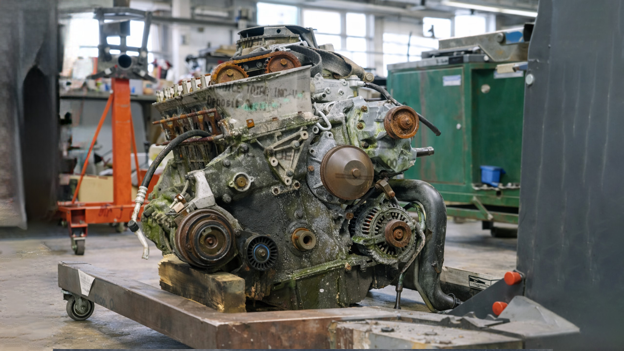 We bought a rare straight six engine for 1 pound