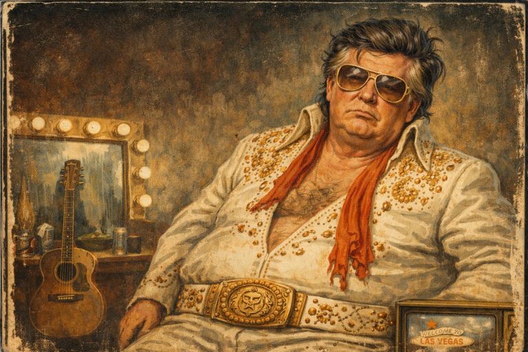 Grandpa Pudding Brains thinks he's bigger than Elvis