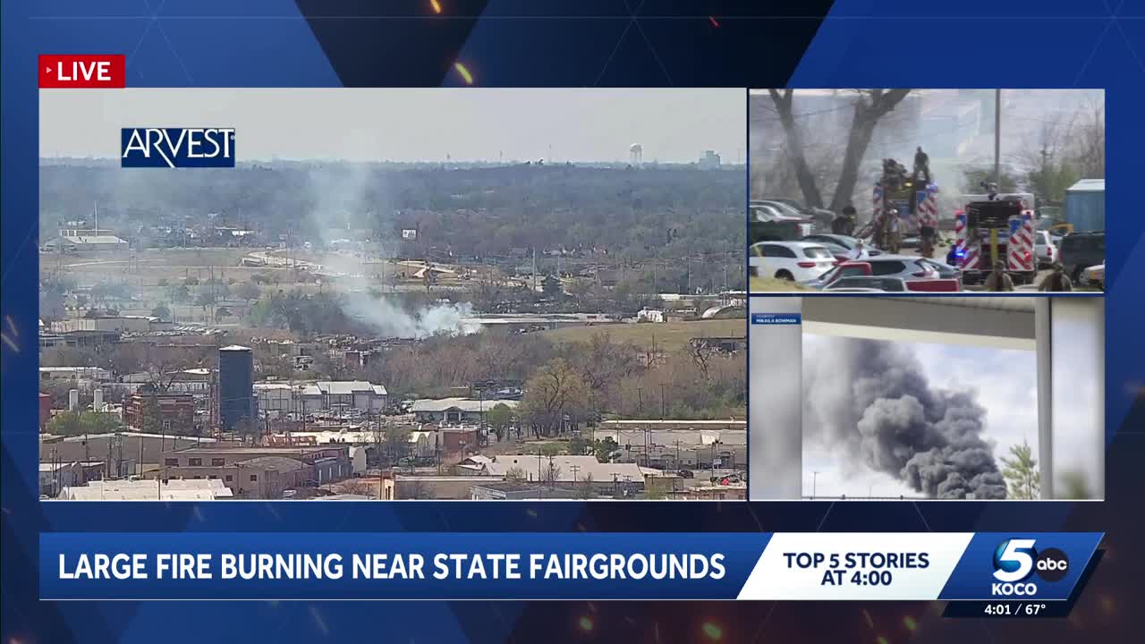 Fire at scrapyard causing large plume of black smoke near Oklahoma City ...