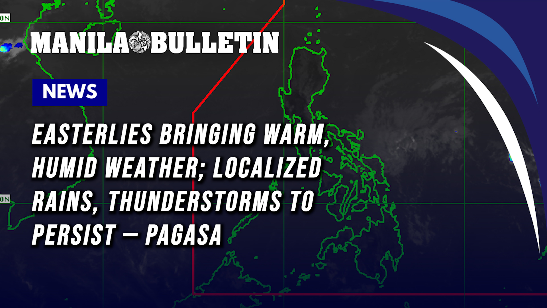 Easterlies bringing warm, humid weather; localized rains, thunderstorms ...