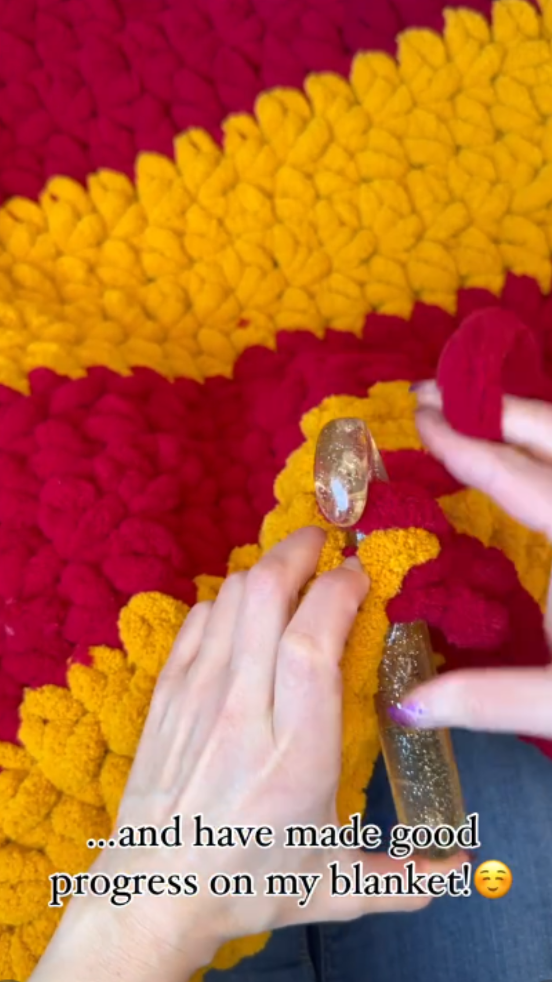 Blanket yarn project progress: Fast crochet tips and ideas
