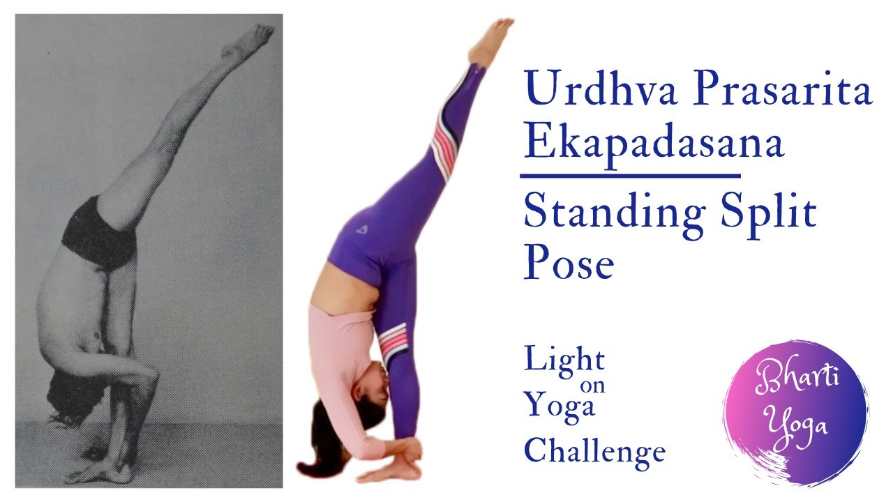 Standing split pose for strength and balance