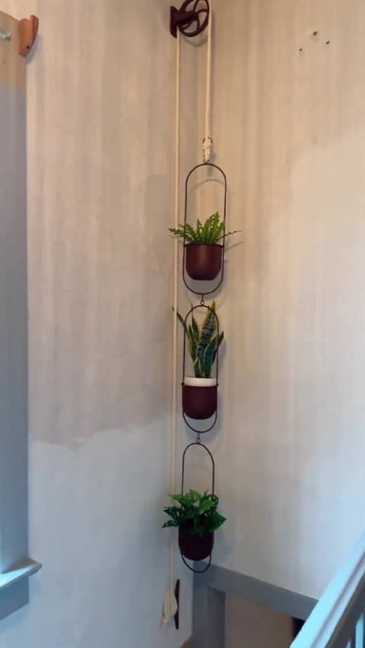 Stylish pulley plant holder you can make yourself