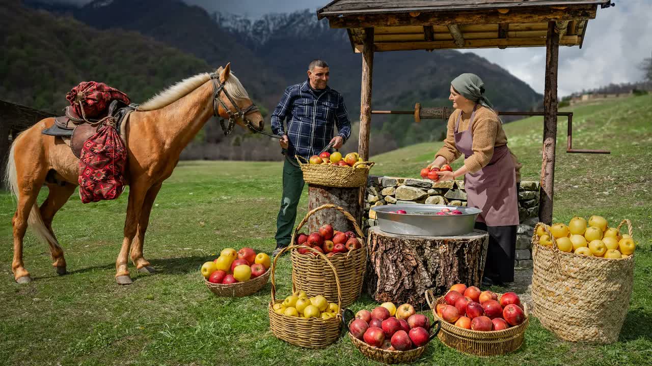 A rustic oven filled with a hundred sweet apples