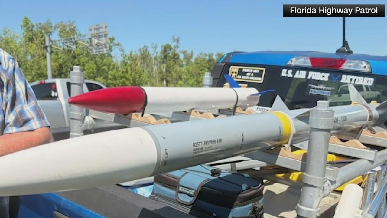 Florida Highway Patrol pulls over truck due to mounted missiles