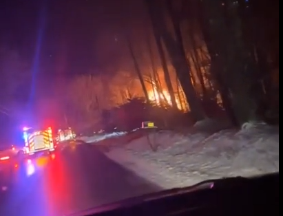 Person injured, home destroyed after fire in West Bath