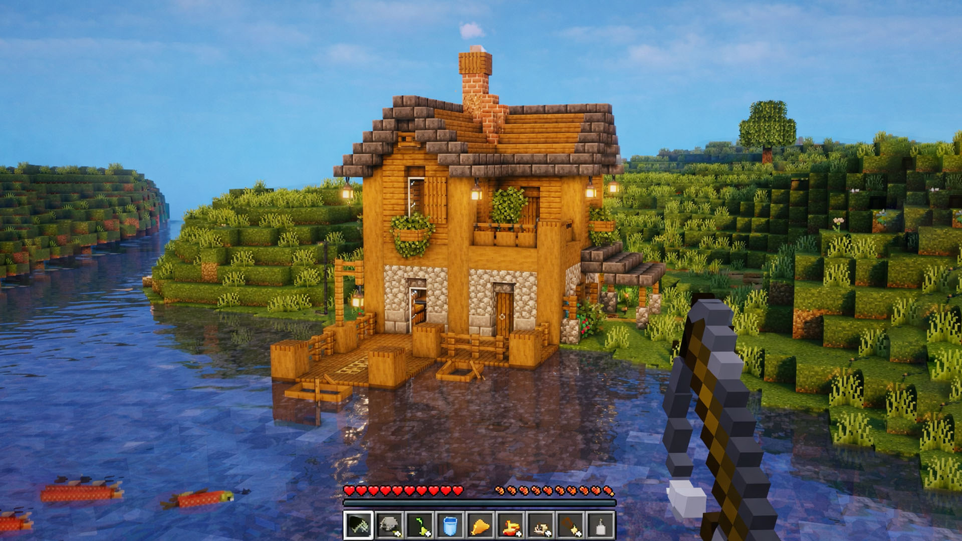 Building near water improves your early Minecraft experience