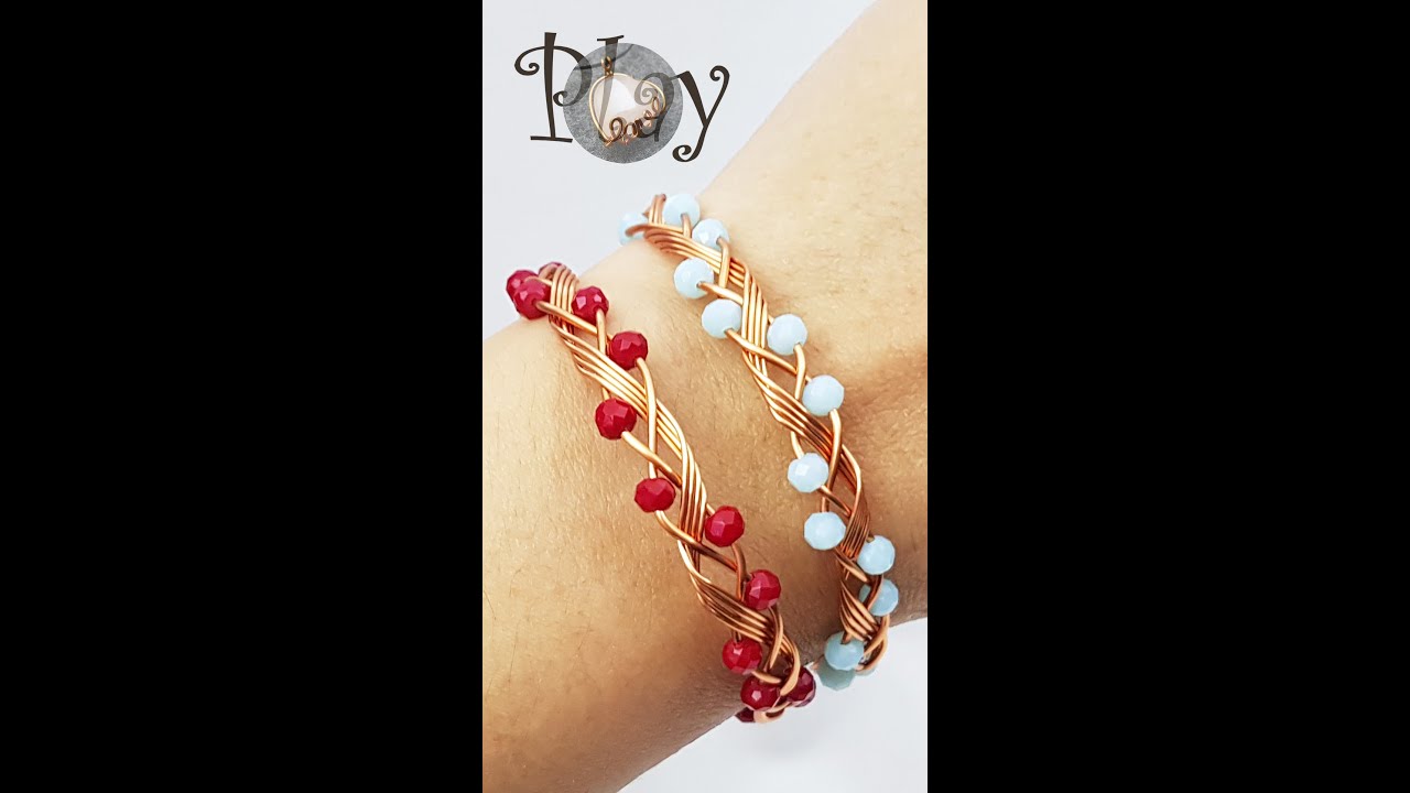 Play with wire | Braided bracelets | Wavy | Wire jewelry 642 ...