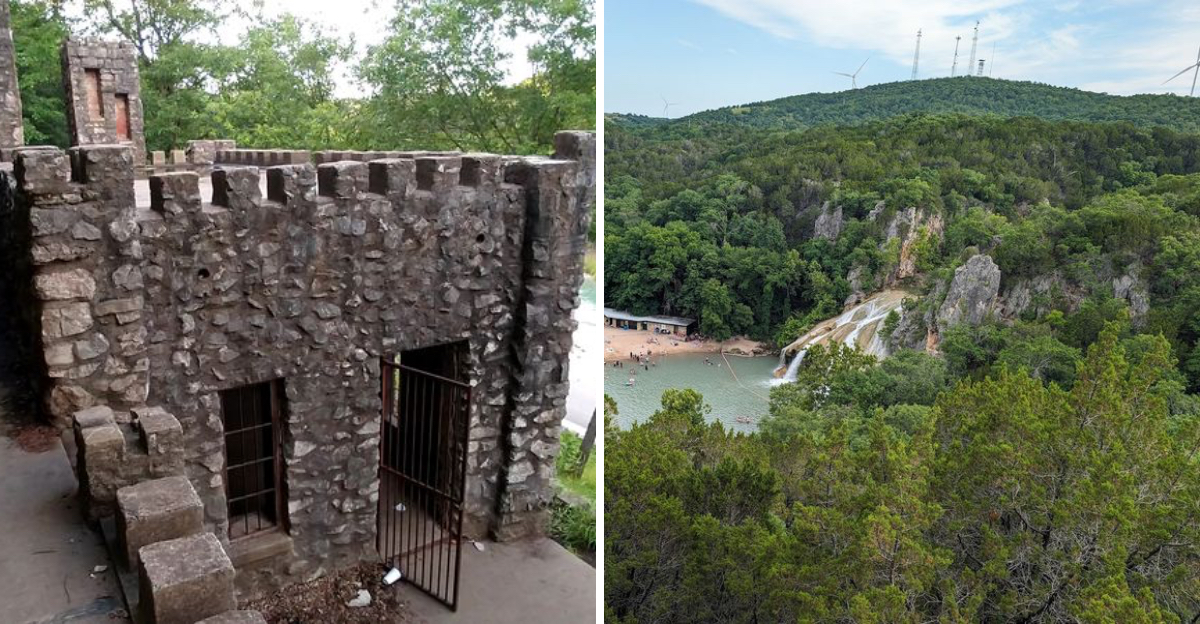 This mysterious castle by a roaring waterfall feels like a wonderland ...