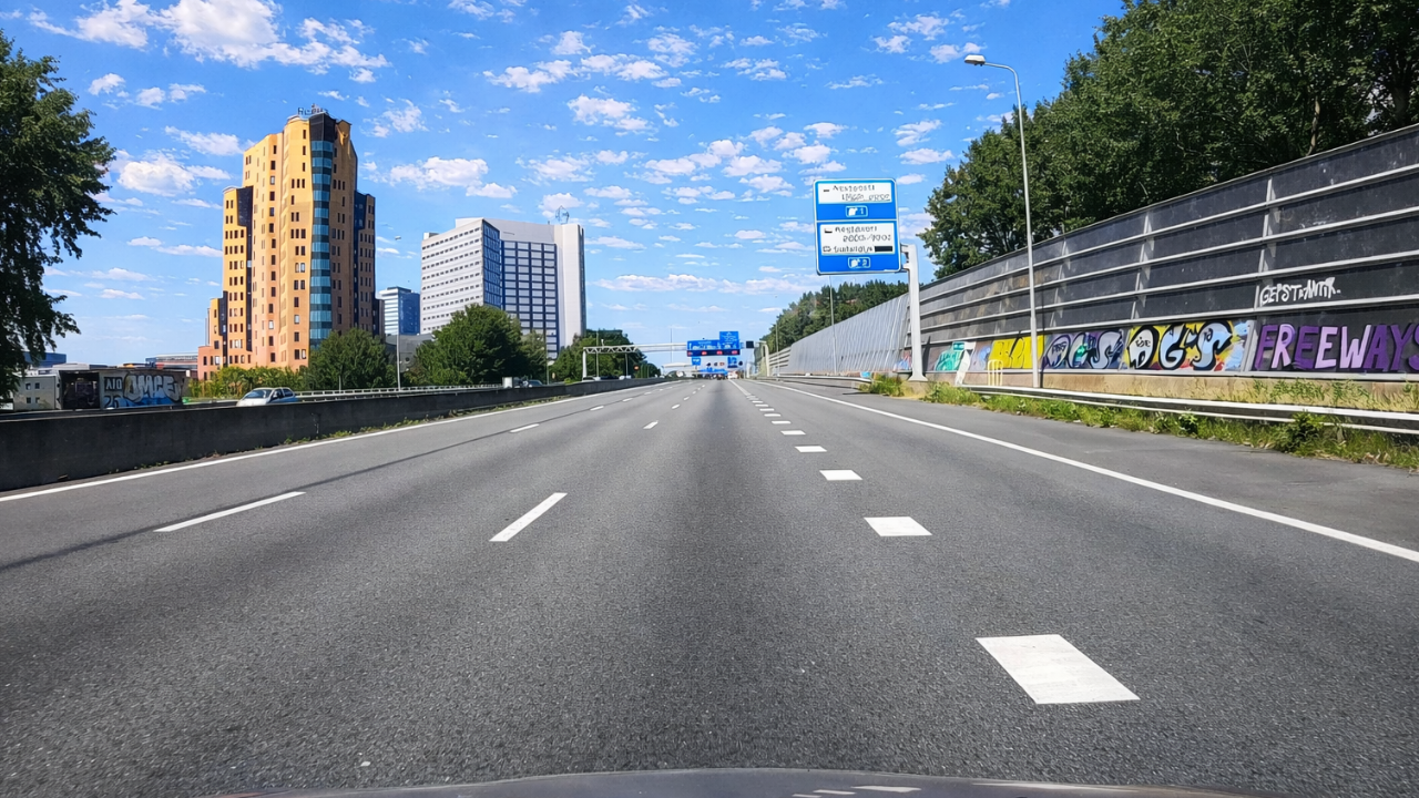 Slik er det å kjøre på Amsterdam A10