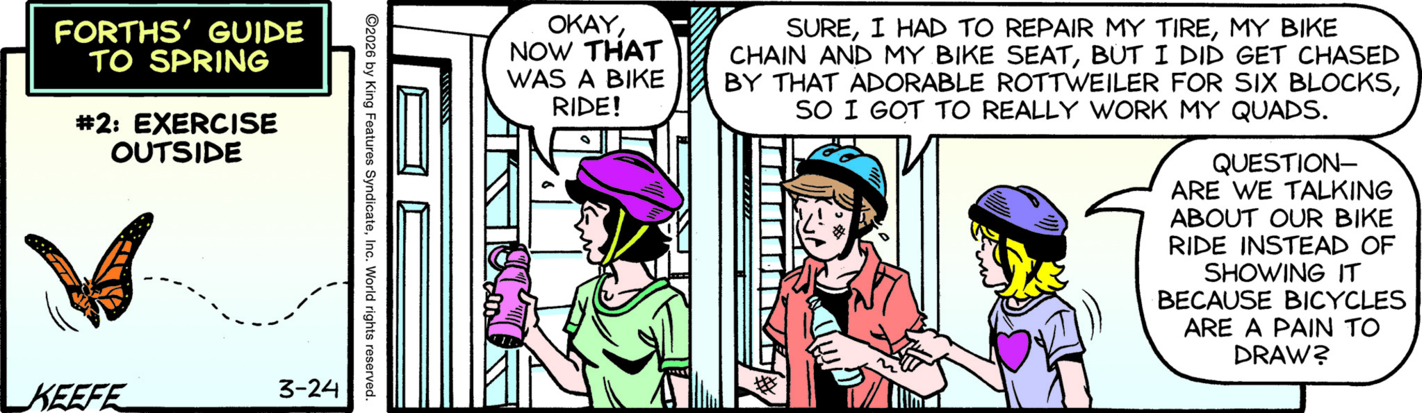 Sally Forth by Francesco Marciuliano; drawn by Jim Keefe