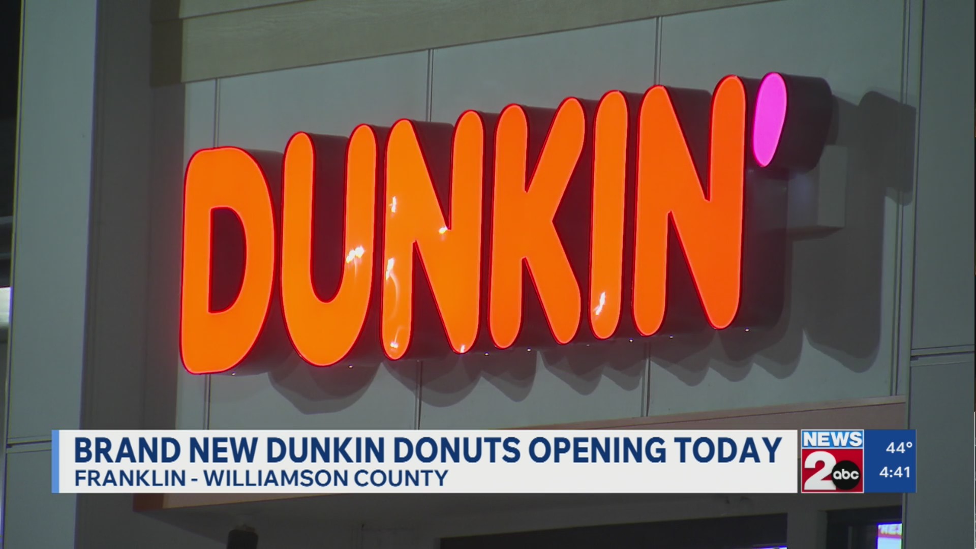 New Dunkin' Donuts opening today in Franklin