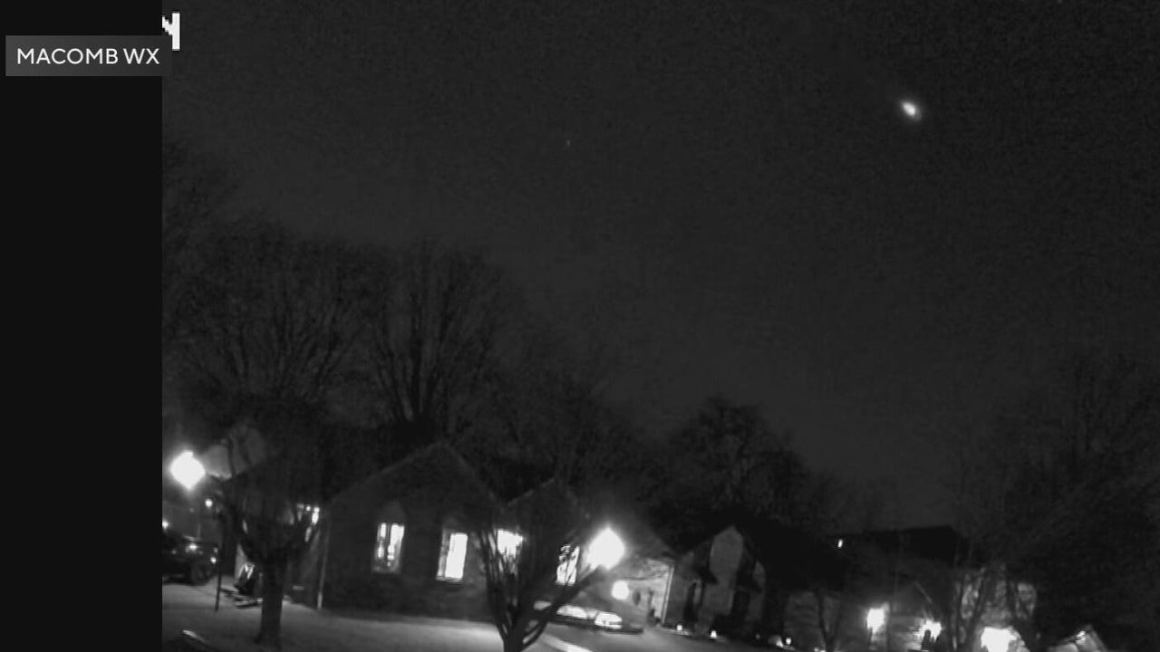Meteor streaks over southeast Michigan