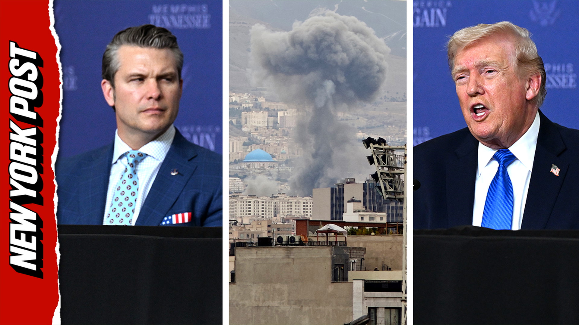 Watch Pete Hegseth's reaction when Trump says Iran war was his idea