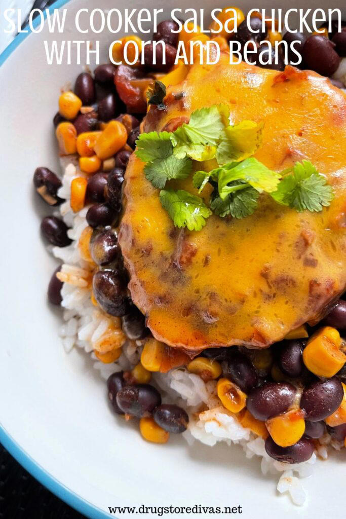 Easy slow cooker salsa chicken with corn and beans recipe