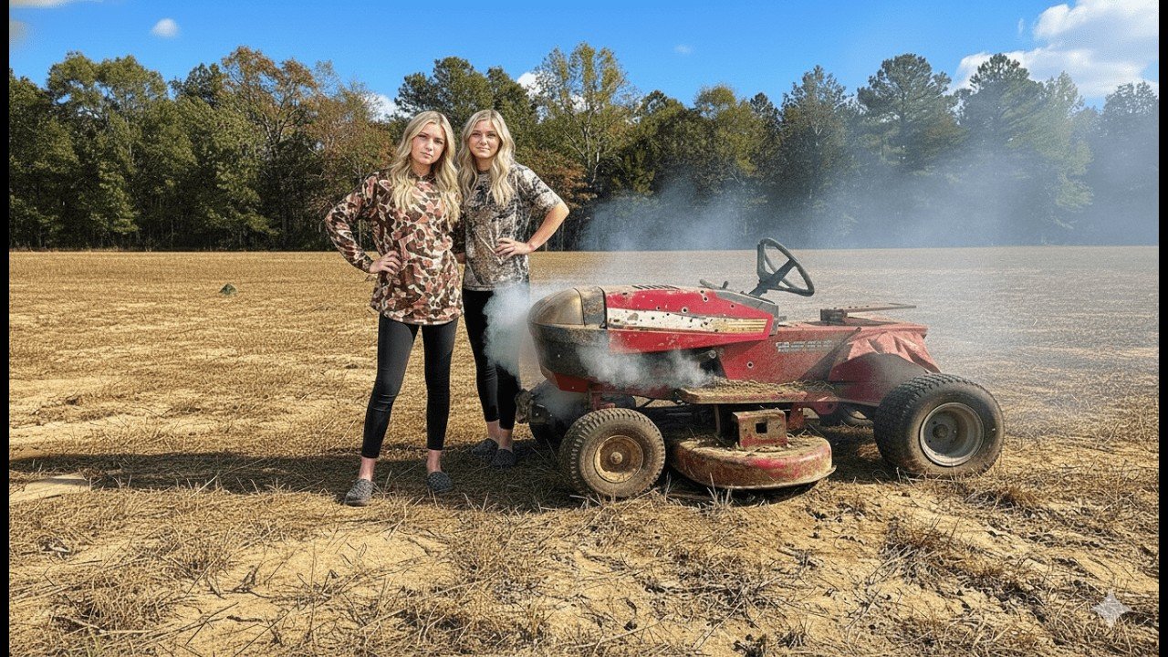We left this old mower in a field then blew it to pieces!