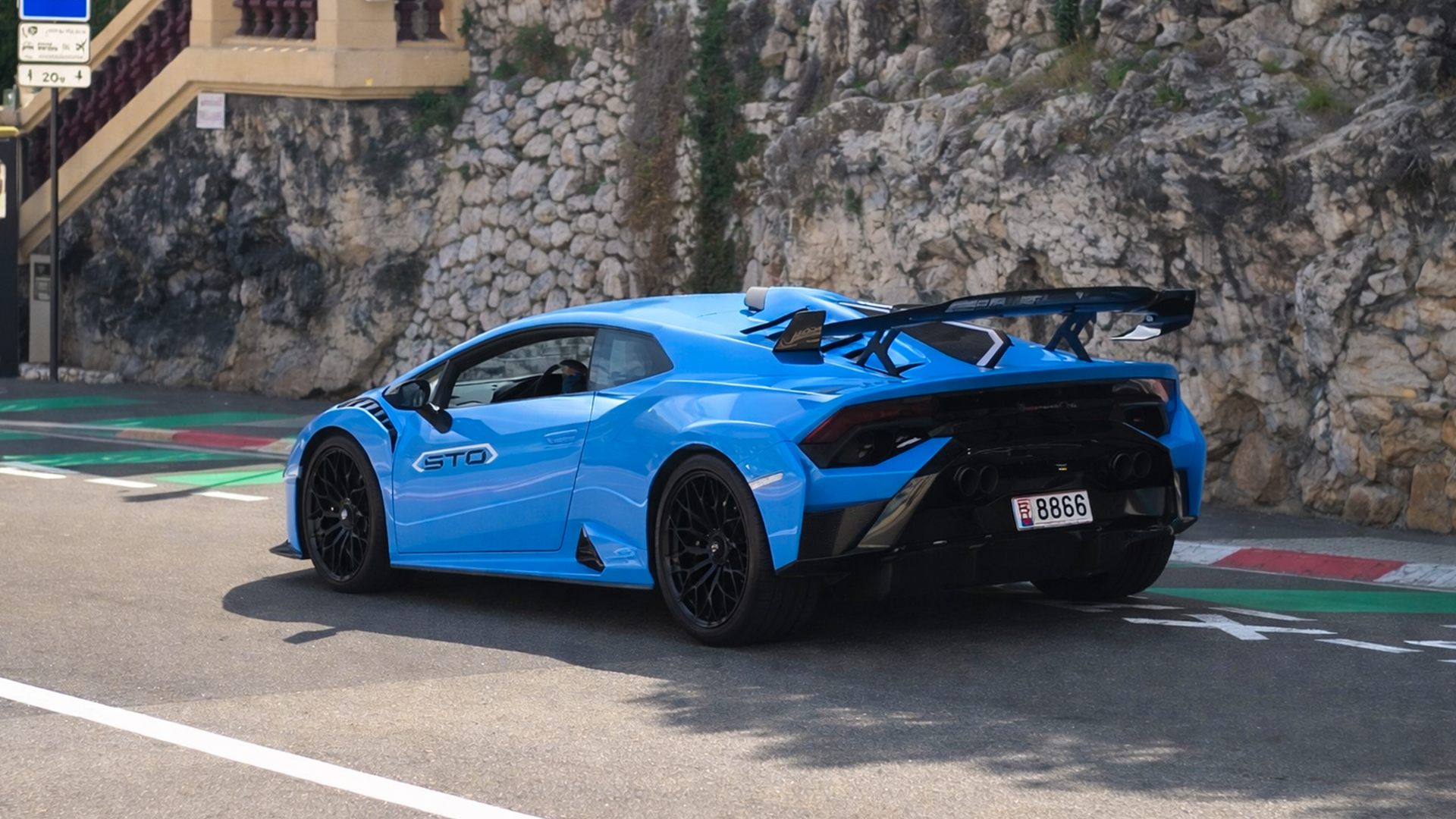 $327,000 Lamborghini Huracan STO along Monaco roads
