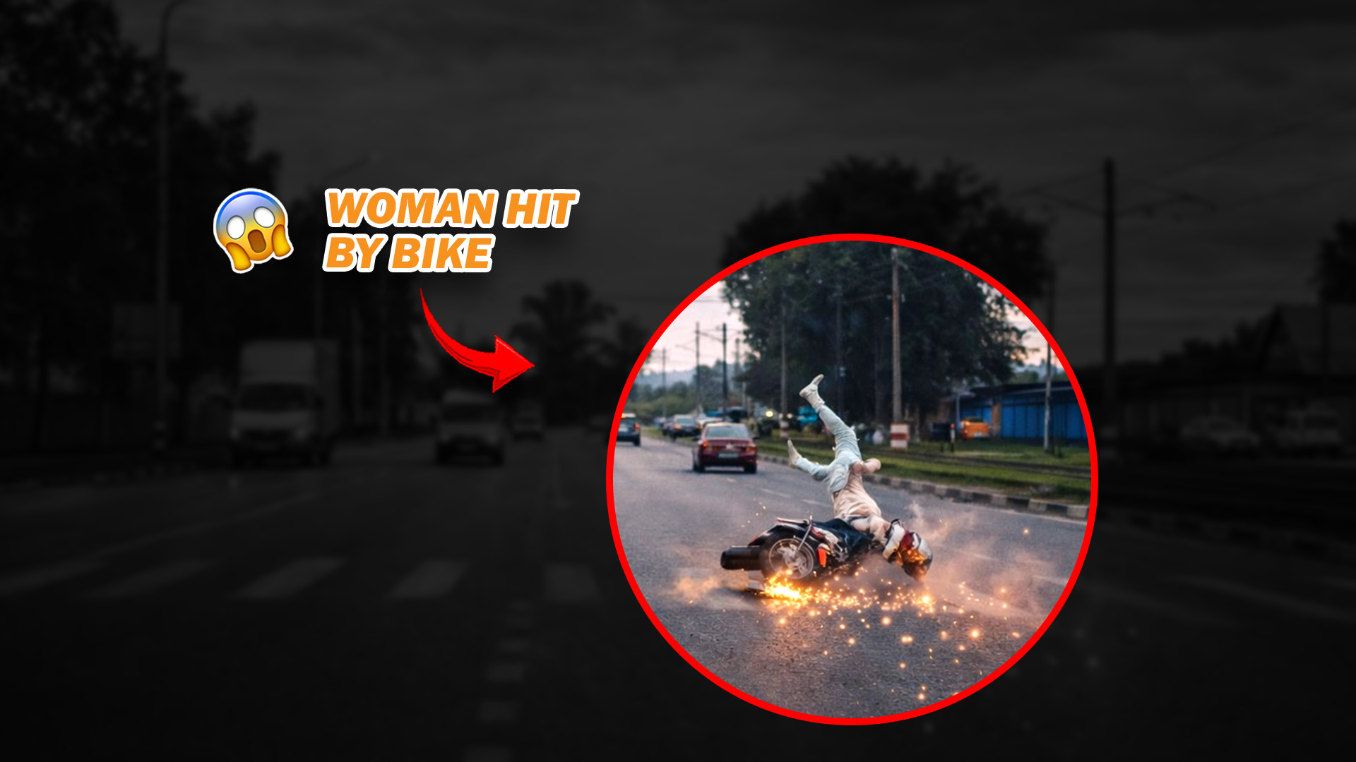 Woman struck by out of control motorcycle