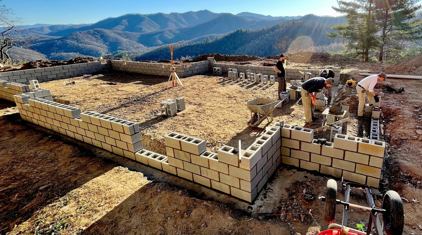 How to lay a solid block foundation from scratch