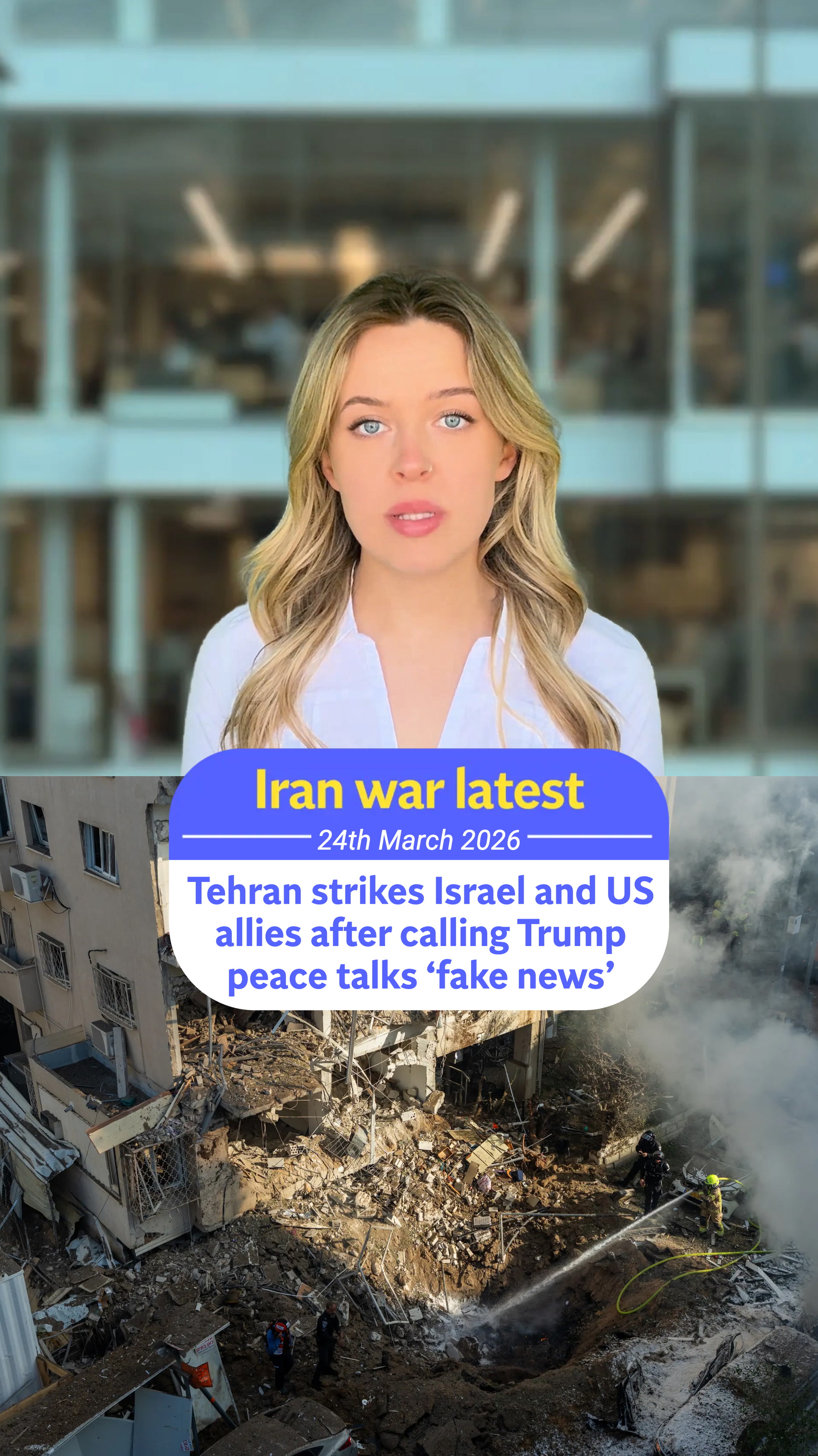 Iran war latest: Tehran says Trump’s peace talk claims are 'fake news'