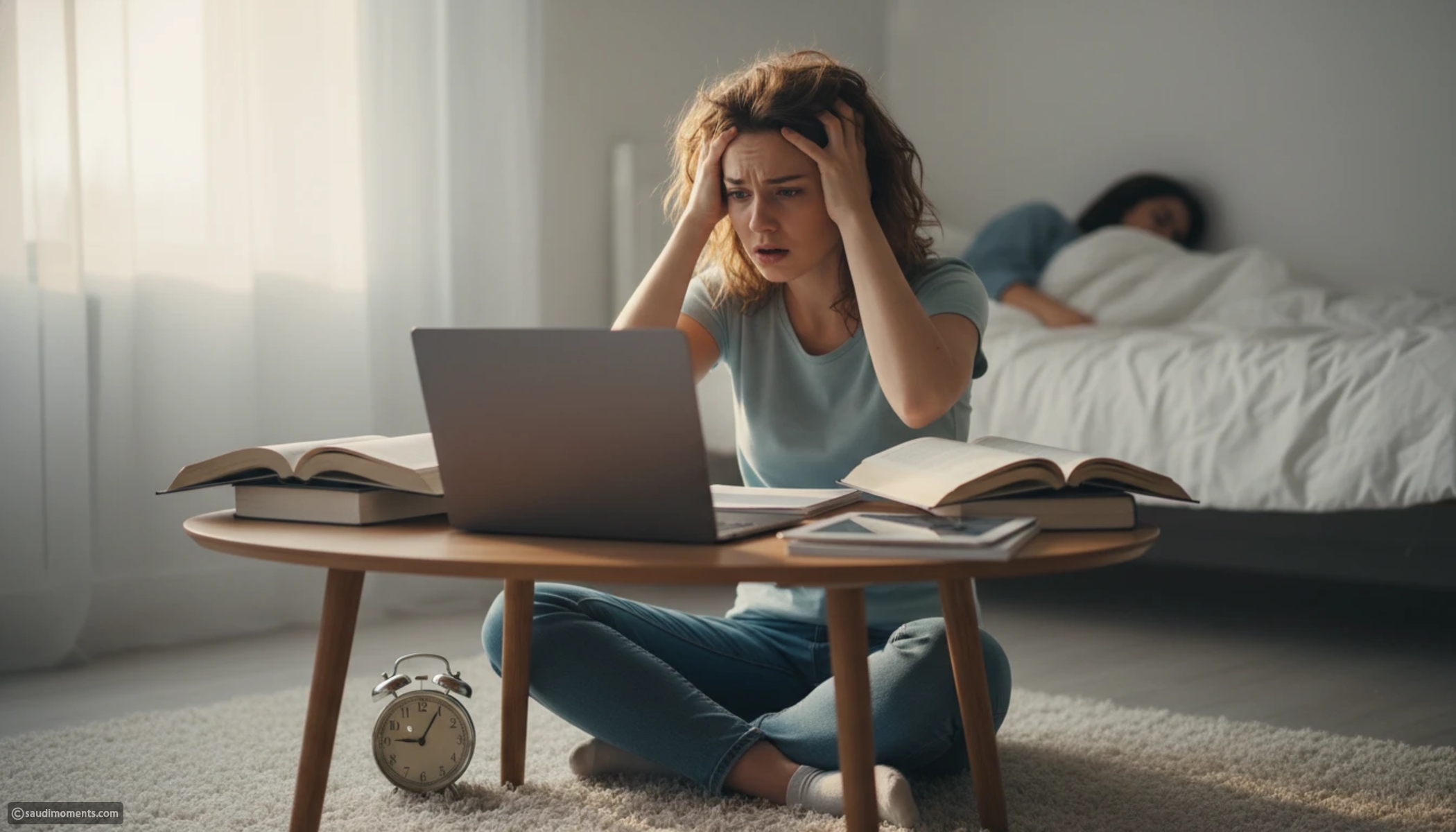 A student’s early morning routine creates conflict with a roommate