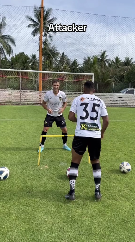 Testing my skills in the soccer jingo balls challenge