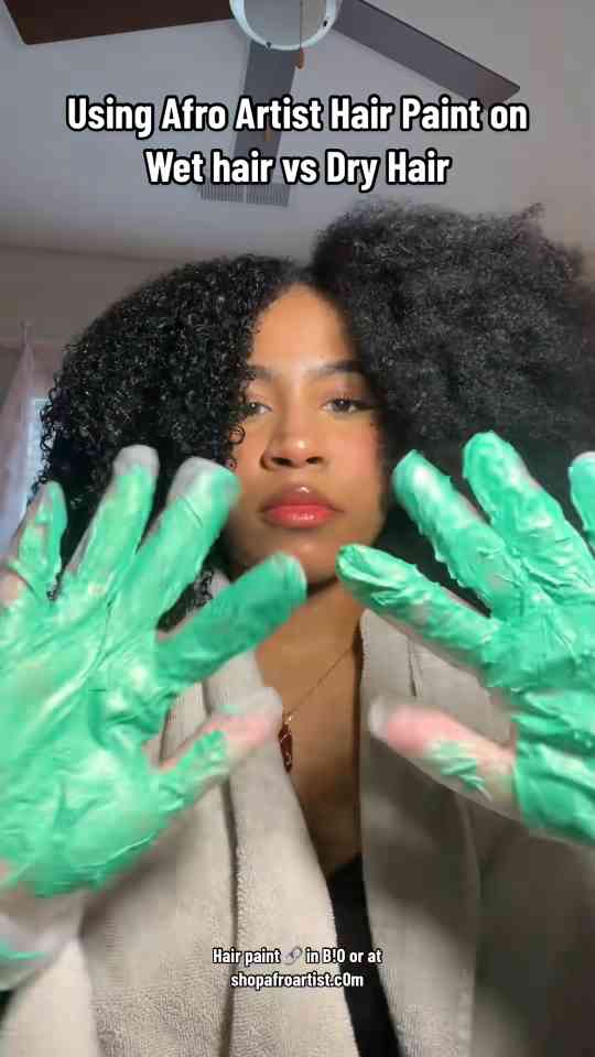 Afro hair paint wet vs dry application tips