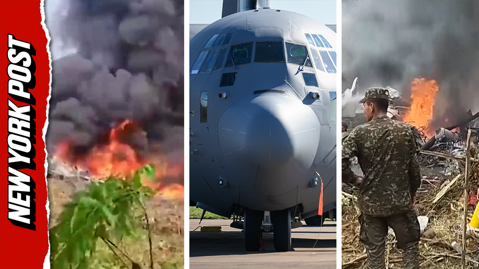 Colombian Hercules C-130 engulfed in flames, at least 66 dead in horror ...