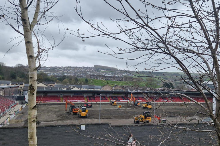 Work on new £1.4m grass pitch at Derry City FC’s Ryan McBride ...