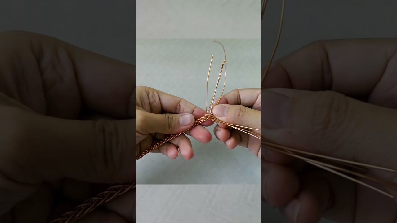 Making bracelet at home - Double braided copper wire bracelet #diy # ...