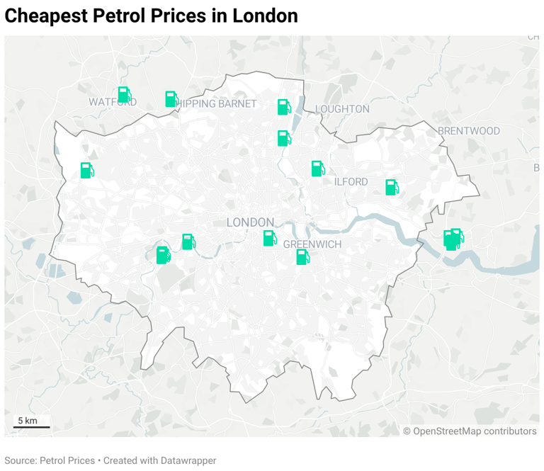 Where to find the cheapest petrol in London - as pump prices rise