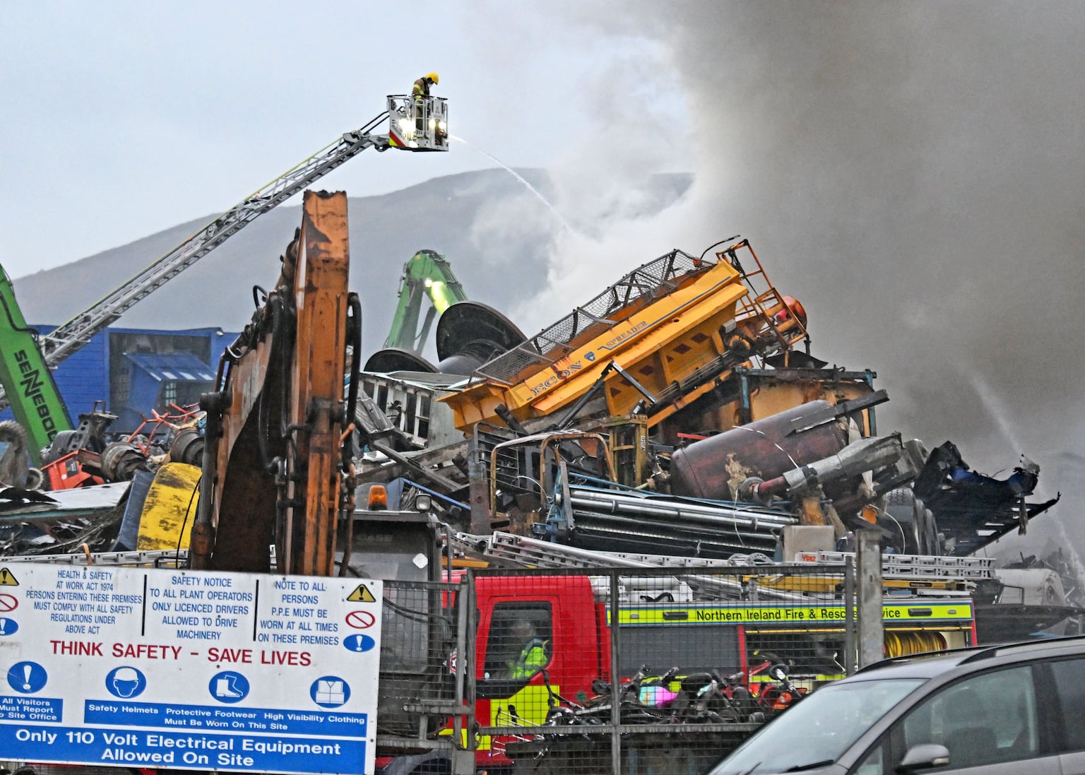 Over 40 firefighters bring Belfast docklands blaze under control