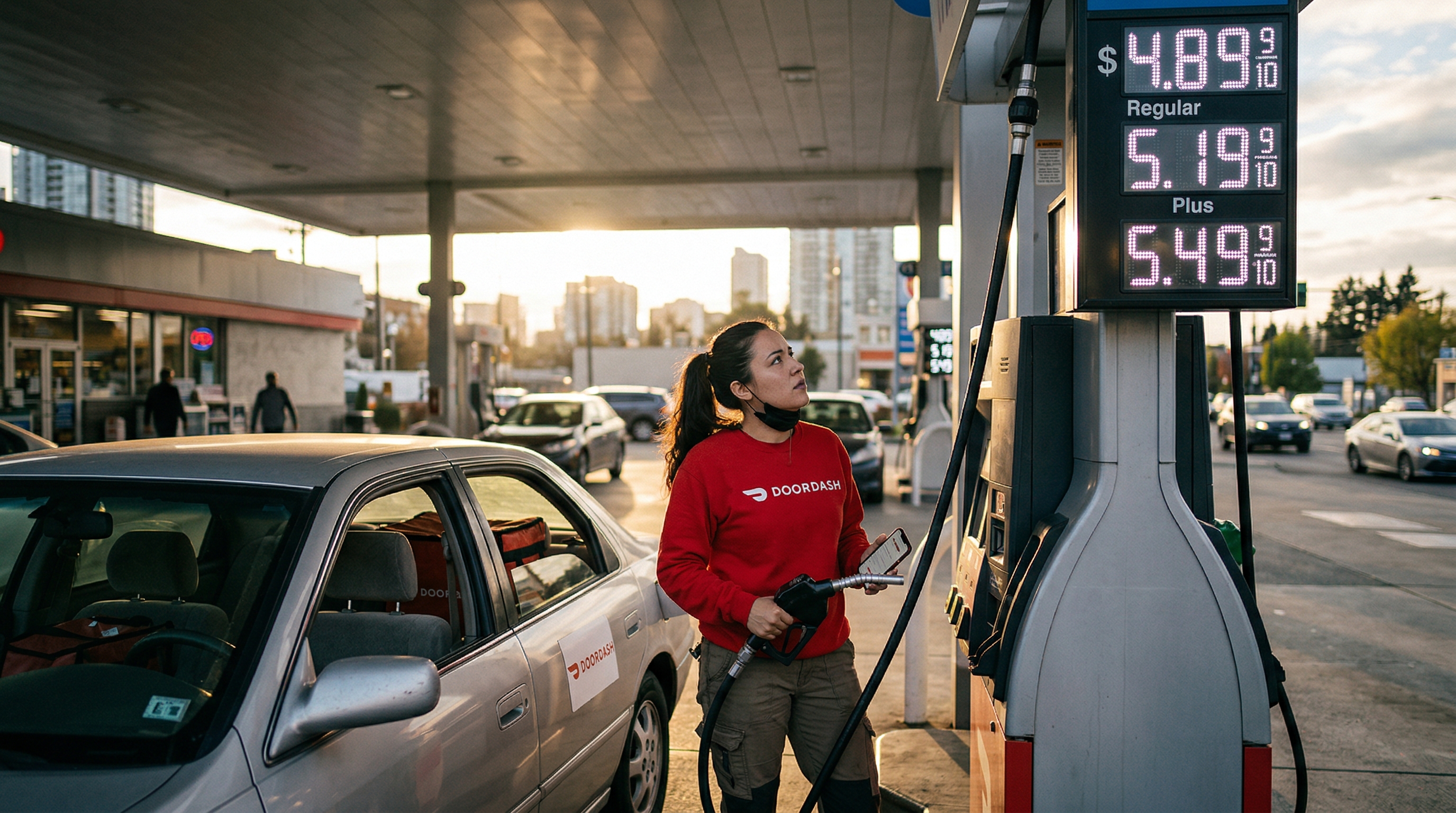 DoorDash offers drivers 10% cash back on gas as prices surge past $3.90 ...