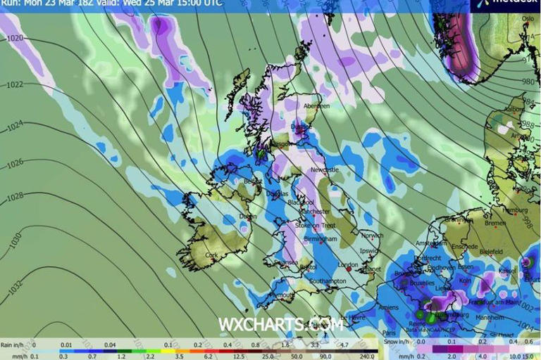 UK snow forecast as weather maps show Midlands cities hit as ...