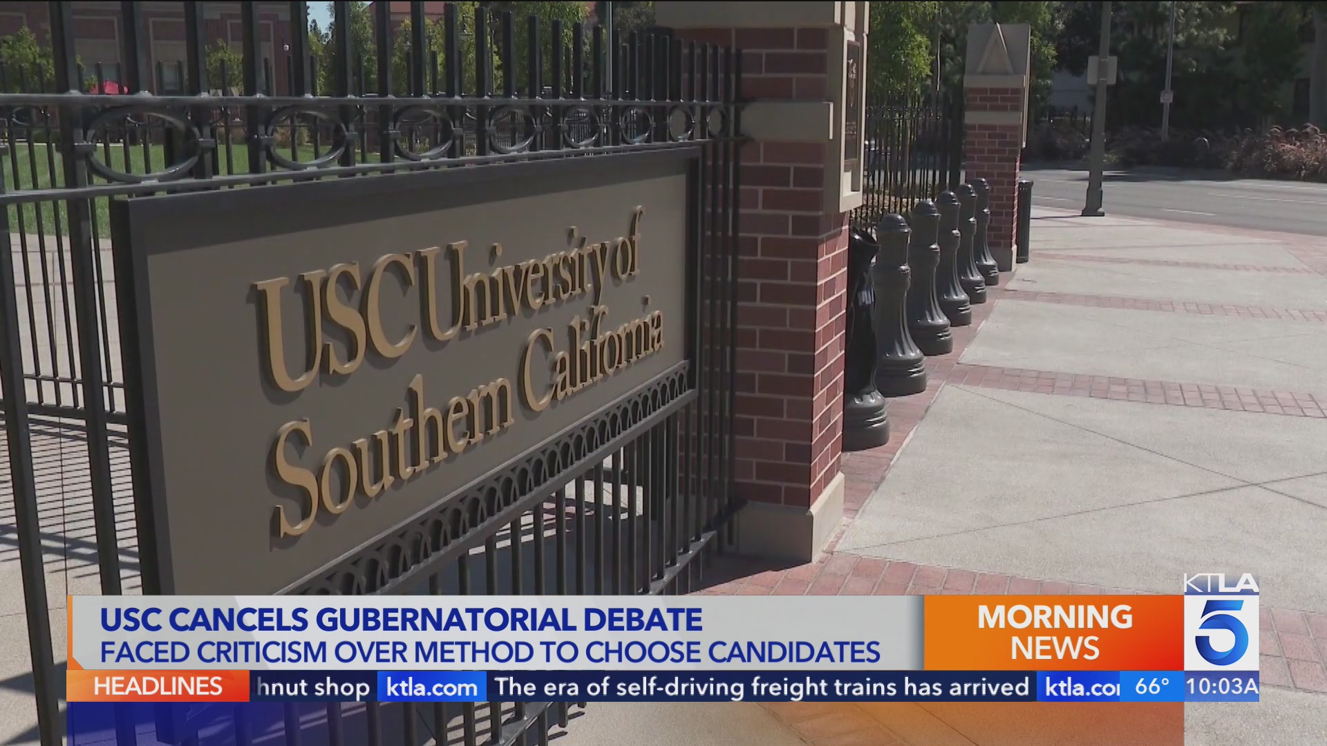 USC cancels gubernatorial debate amid criticism over exclusion of ...