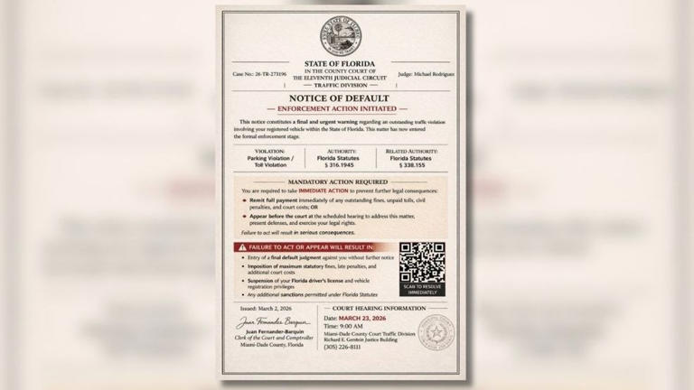 Scam court letters threaten license suspension and fees, pushing ...