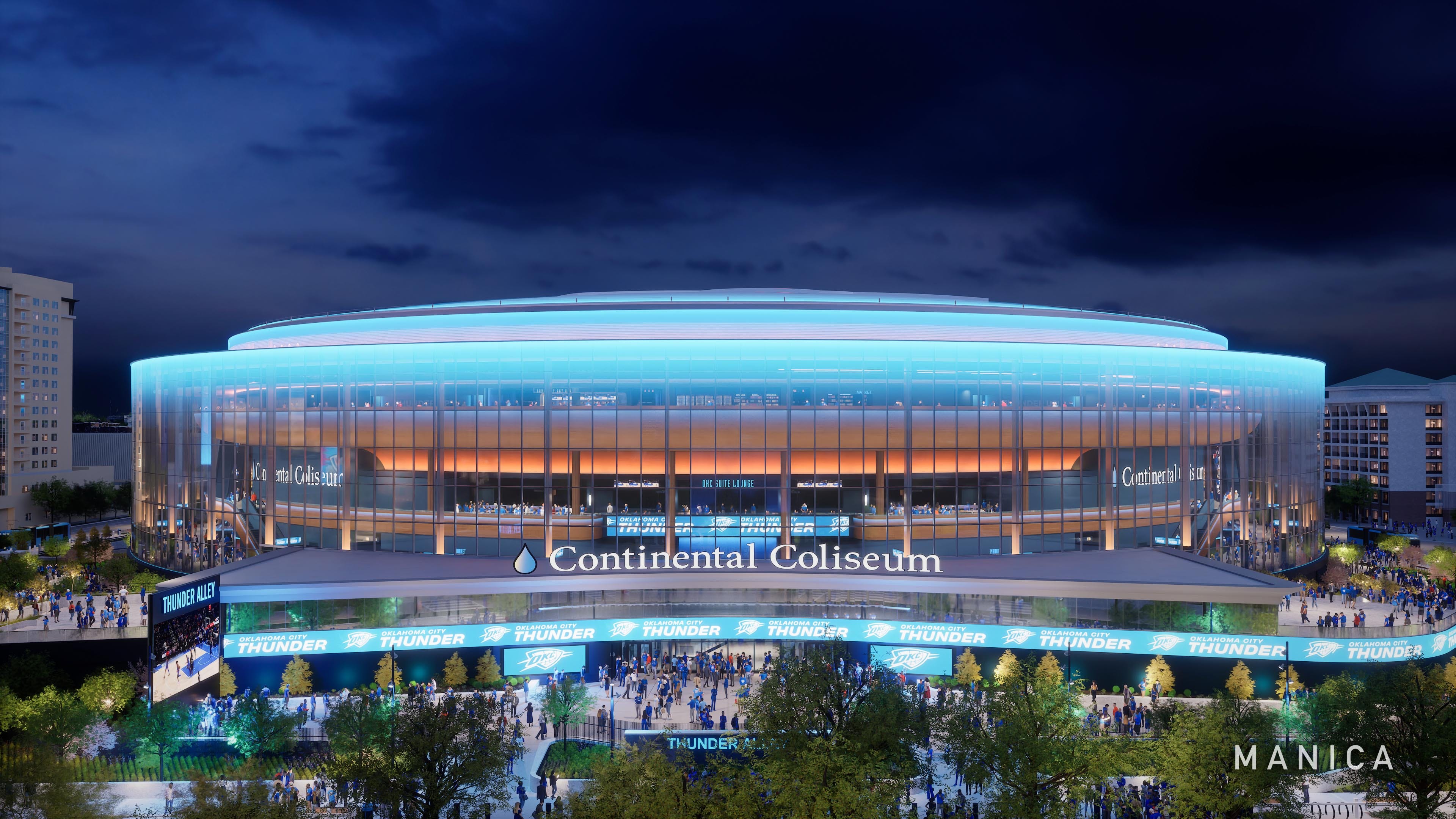 Future home of Oklahoma City Thunder to be named Continental Coliseum