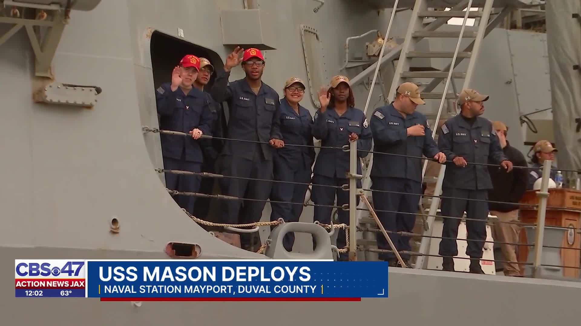 Families are anxious as USS Mason departs Mayport for an unknown ...