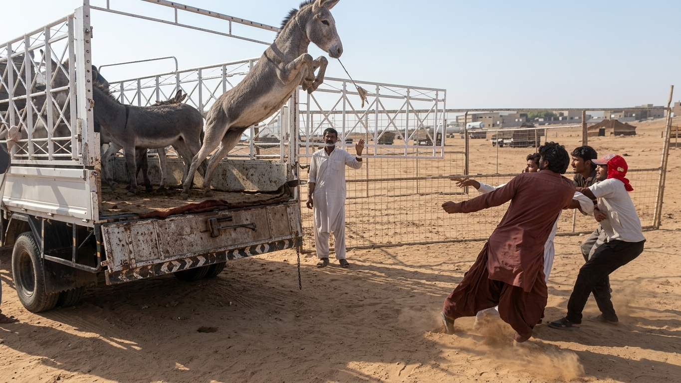 Watch what happens when a donkey turns on its owners