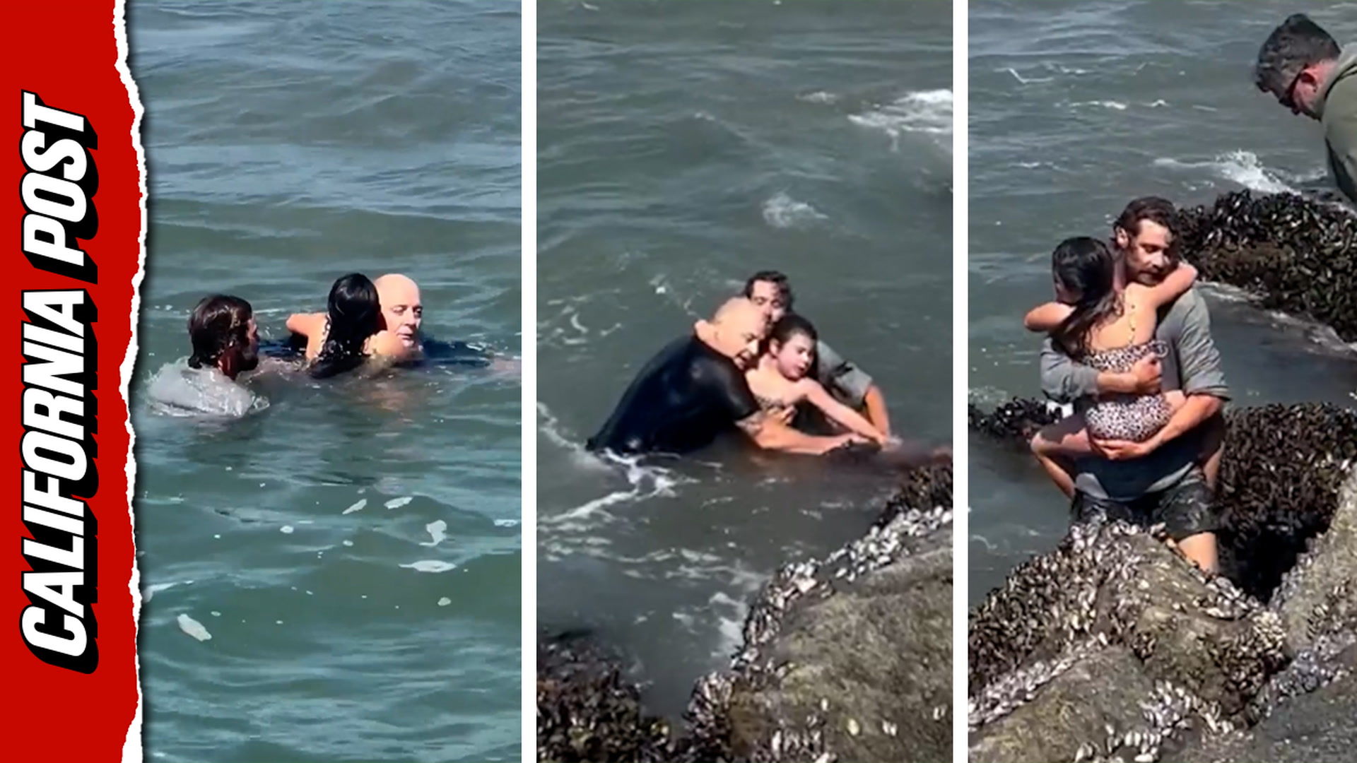 Dramatic video captures hero surf instructor saving drowning girl ...