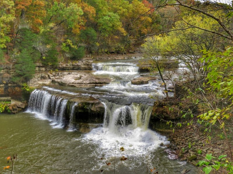 This easy Indiana nature trail connects two massive waterfalls via a ...
