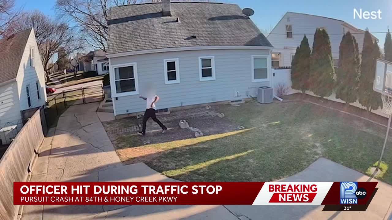 Officer hit by vehicle after traffic stop