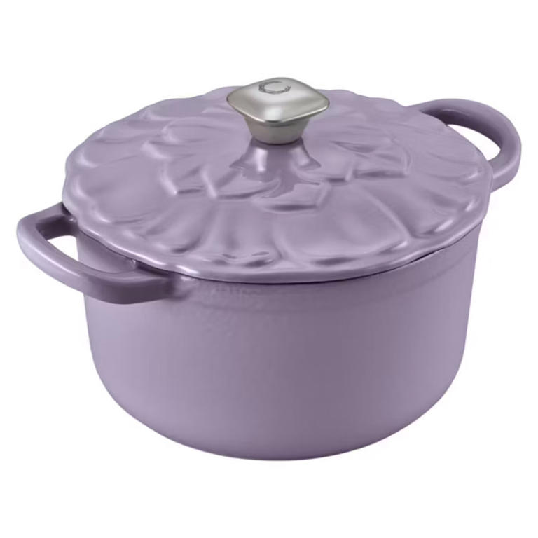 Aldi launches $20 Crofton floral 2-quart cast-iron Dutch oven in four ...
